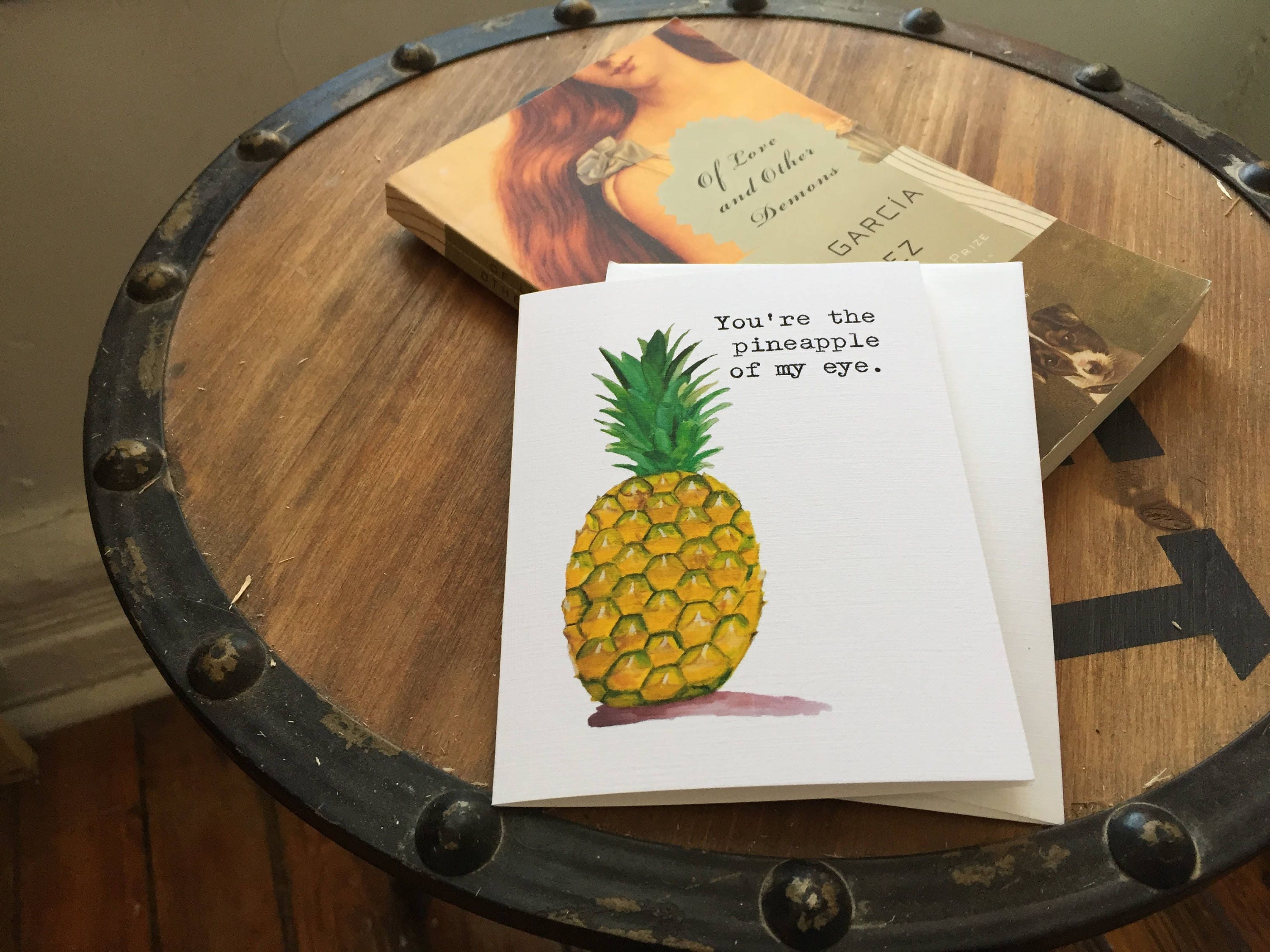 Pineapple Note Card Valentine's Day Pun Fruit Lover - Etsy Canada