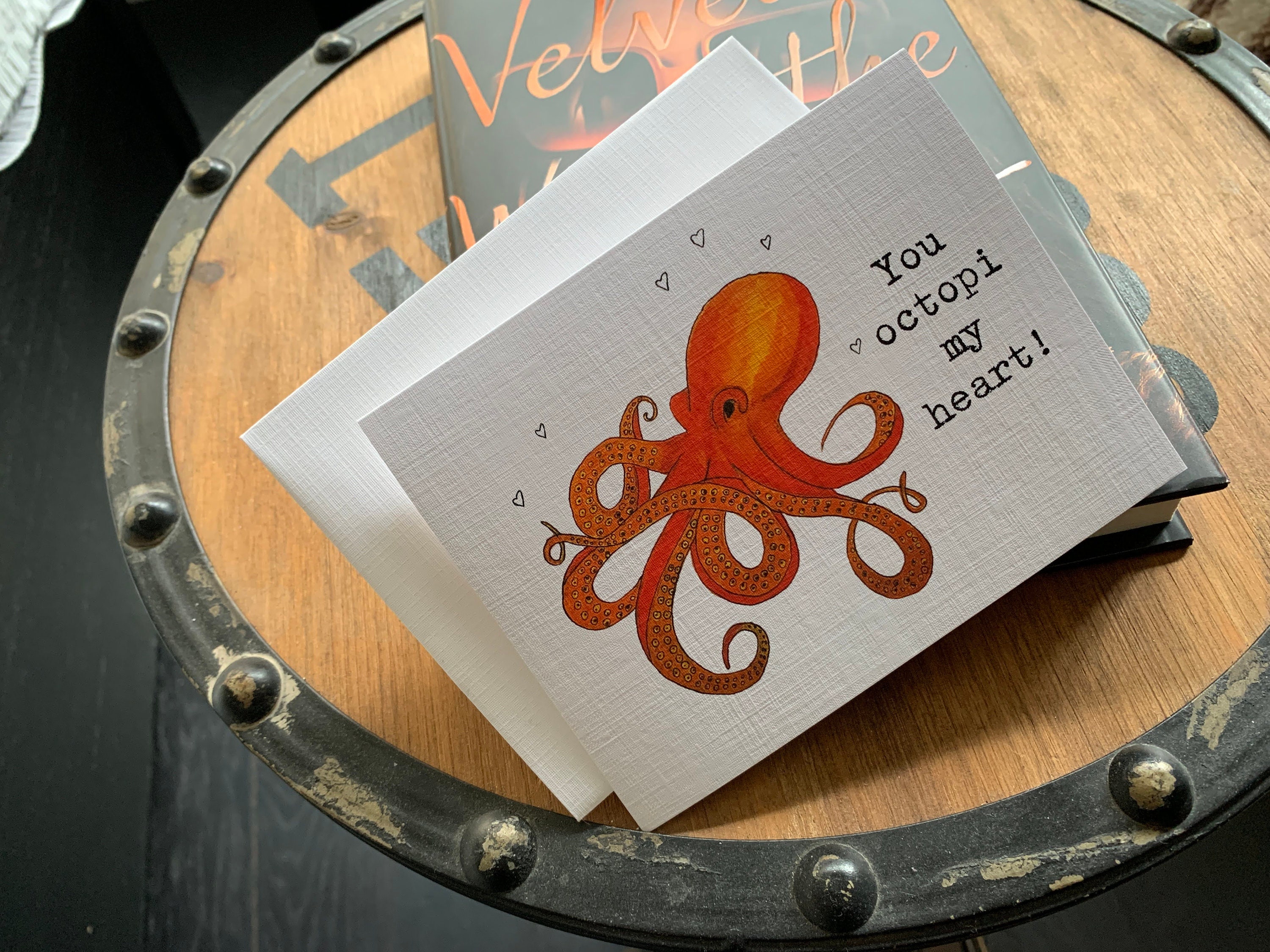 Octopus Card Loving Note Card Ocean Note Card - Etsy