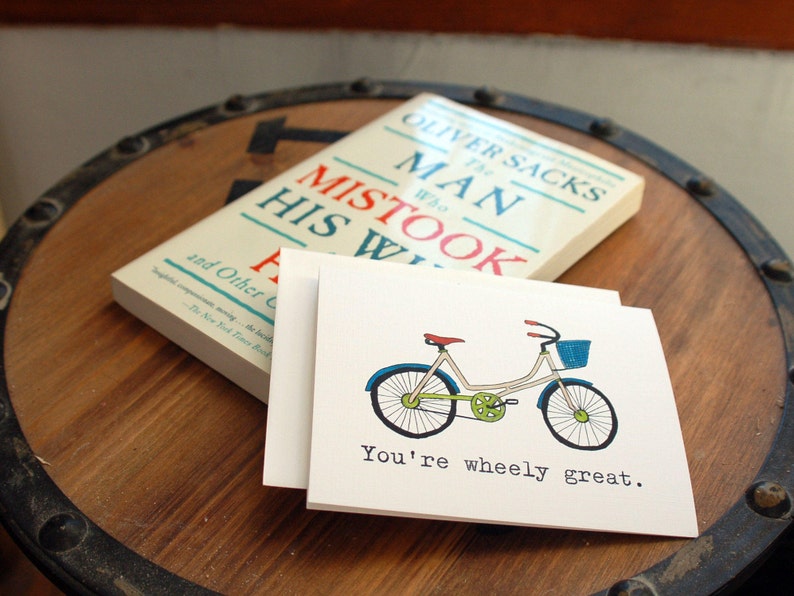 Bicycle Thank You Card Bicycle Pun Cycling Pun Cyclist Card - Etsy