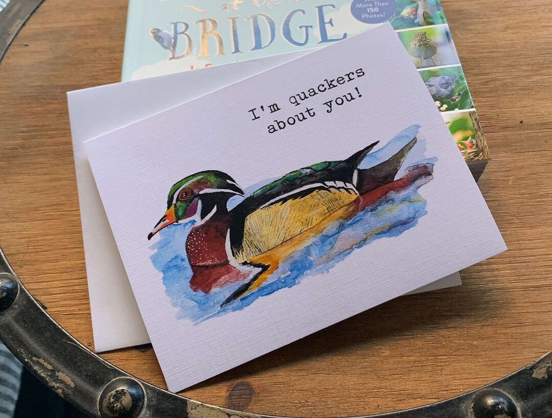 I Am Quakers About You, Duck Card, Loving Note Card, Bird Note Card ...