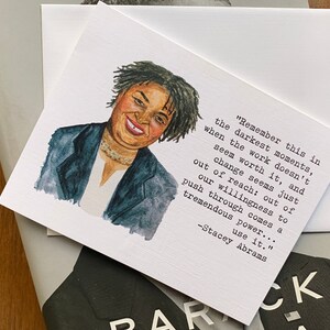 Stacey Abrams Quote - Note Card - Etsy