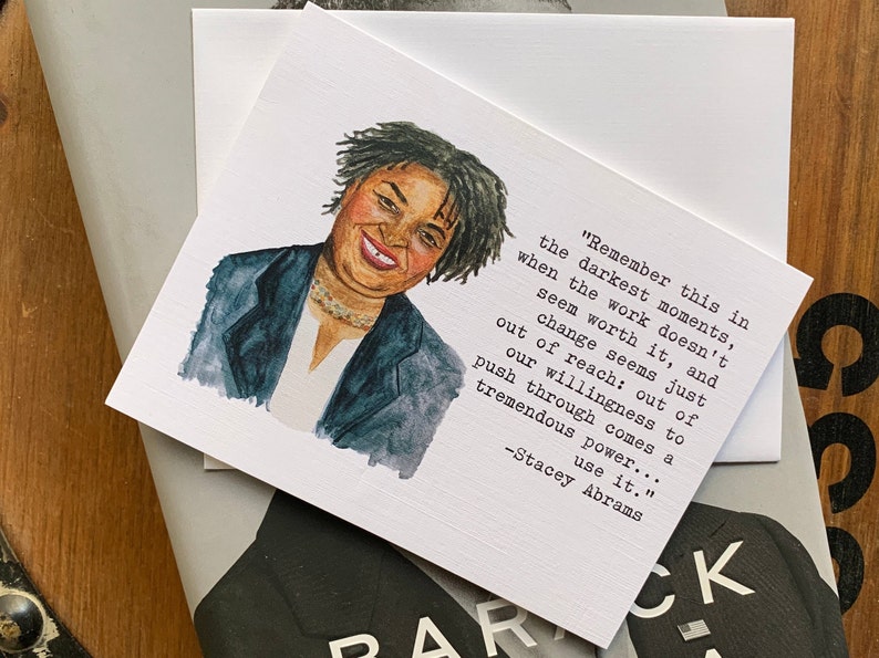 Stacey Abrams Quote - Note Card - Etsy