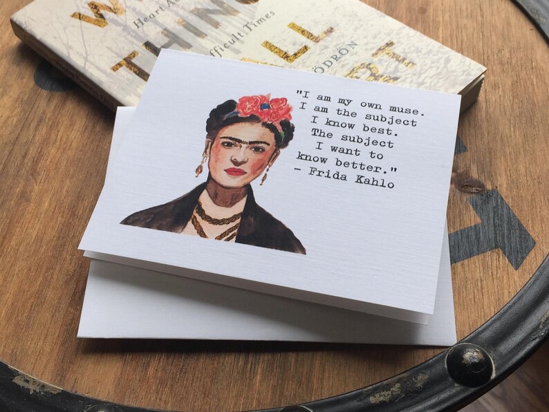Frida Kahlo Quote Note Card - Etsy