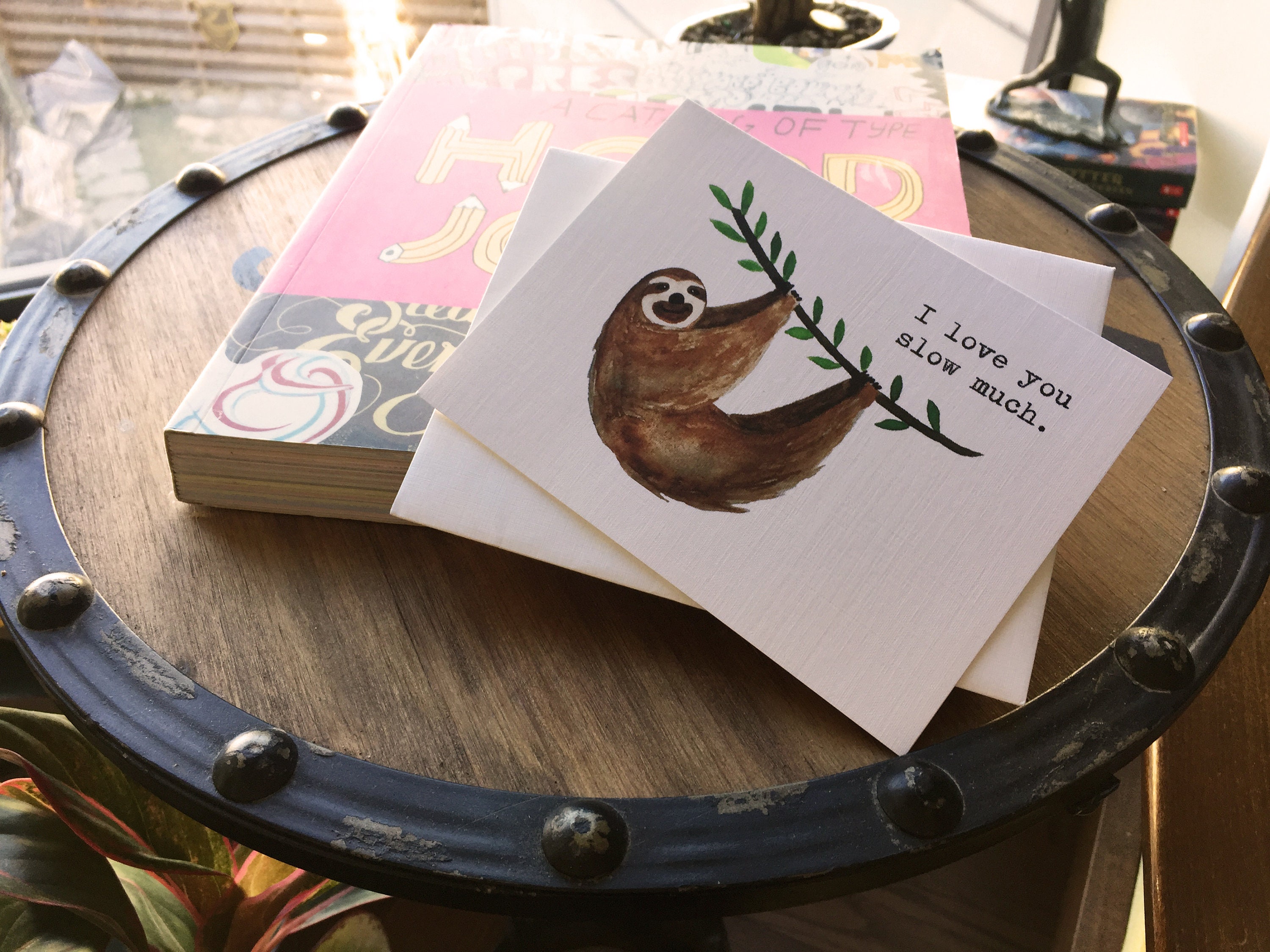 Sloth Card I Love You Card Animal Card Miss You Card Cute | Etsy