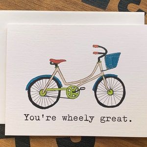Bicycle Thank You Card, Bicycle Pun, Cycling Pun, Cyclist Card - Etsy