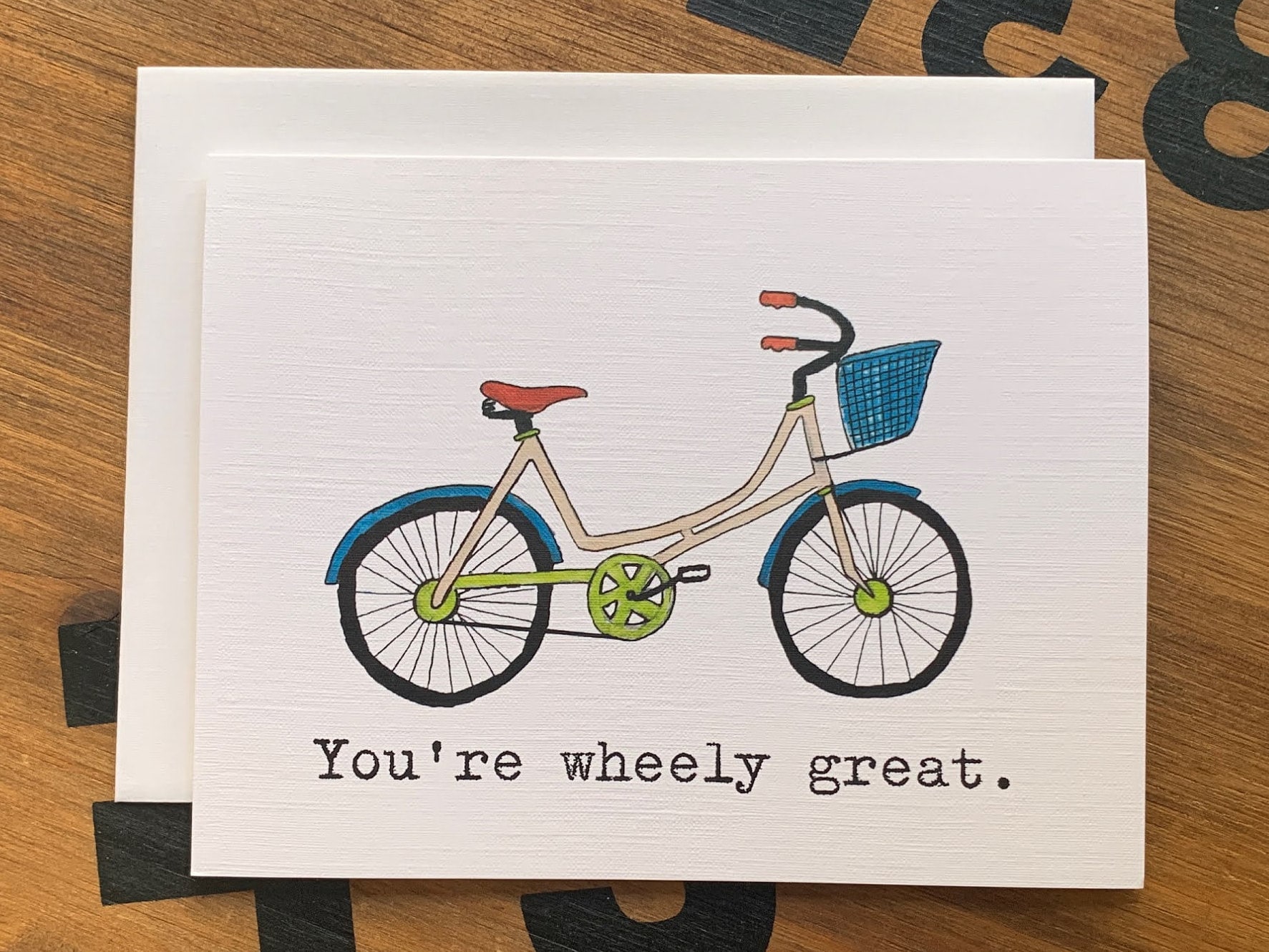 Bicycle Thank You Card Bicycle Pun Cycling Pun Cyclist Card - Etsy