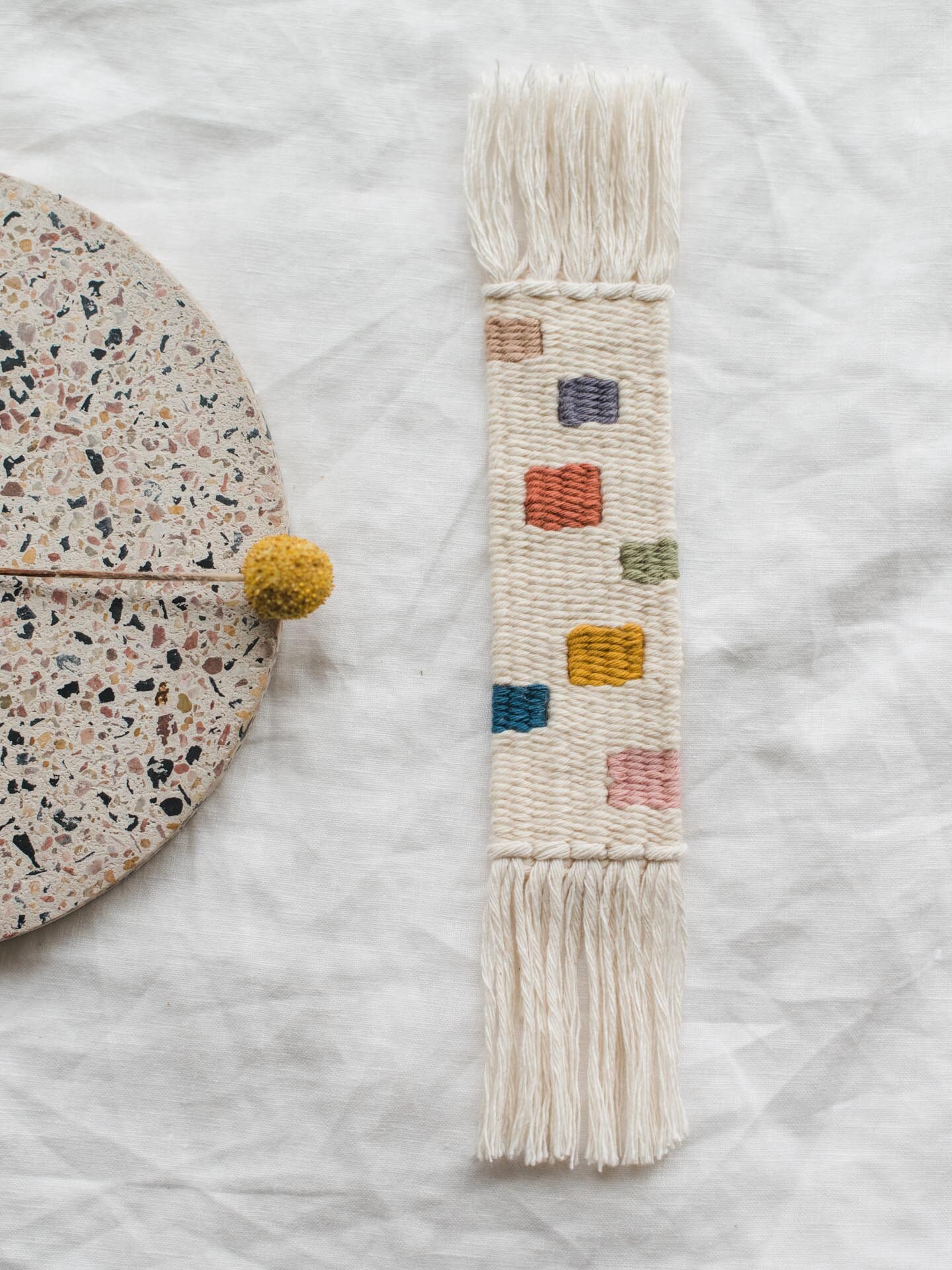 Minimal Woven Bookmark Tetris / Handwoven Bookmark/ Textile Weaving ...