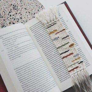 Minimal Woven Bookmark Terazzo I / Handwoven Bookmark/ Textile Weaving ...