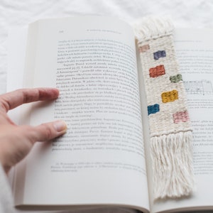 Minimal Woven Bookmark Tetris / Handwoven Bookmark/ Textile Weaving ...