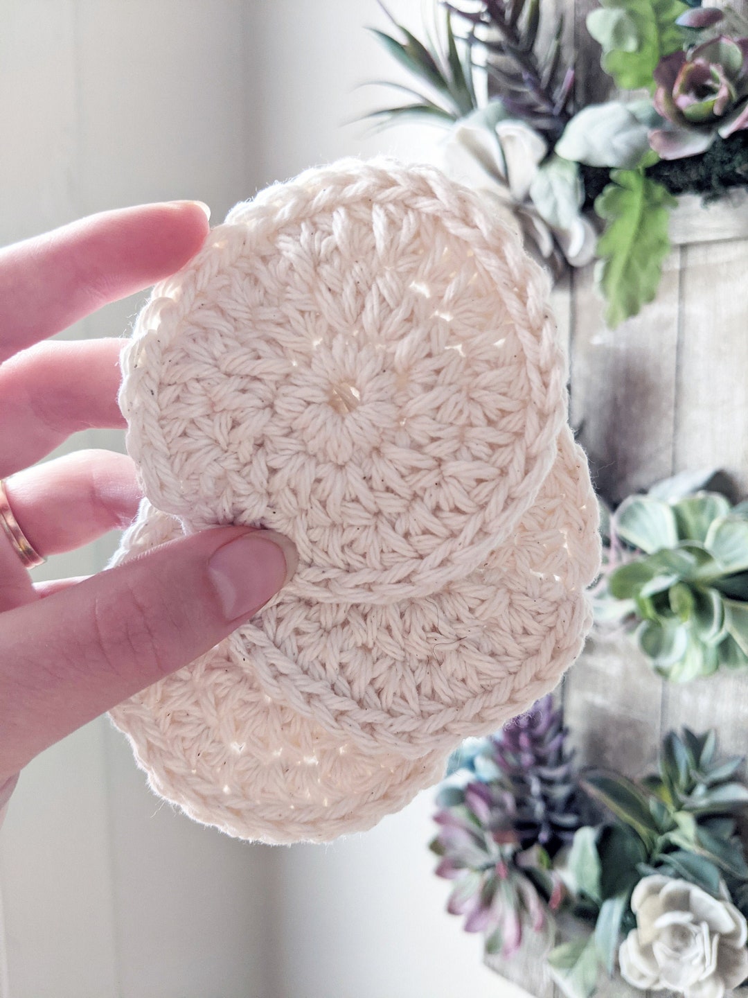 Crochet Facial Rounds | Set of 5 Eco Friendly Cotton Rounds - Etsy