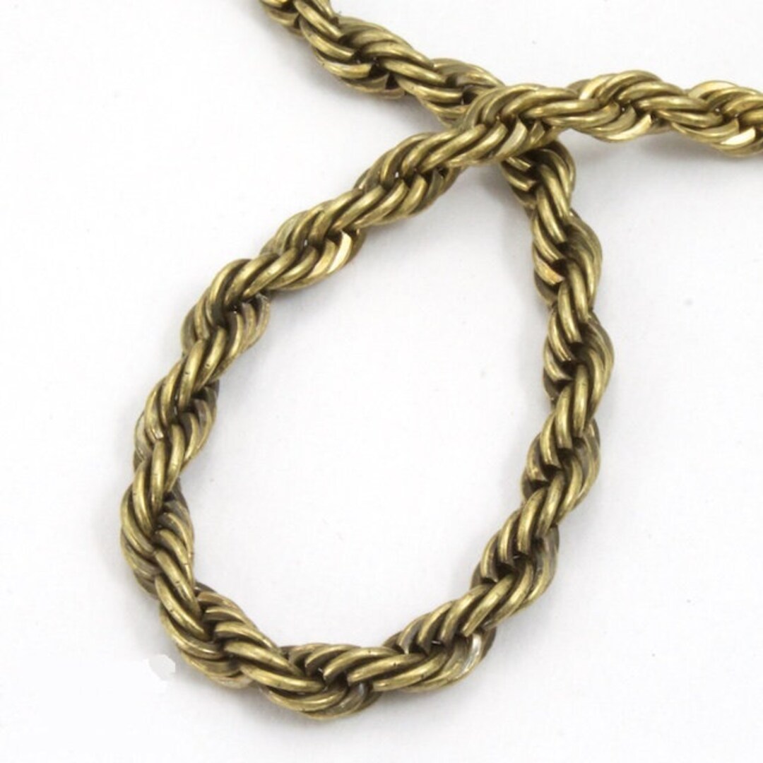 3.8mm Antique Brass Classic Rope Chain CH-862 - Etsy