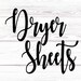 Laundry Room Dryer Sheets Label Decals - Etsy