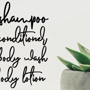 Shampoo Conditioner Body Wash Stickers, Shower Stickers, Personalized ...