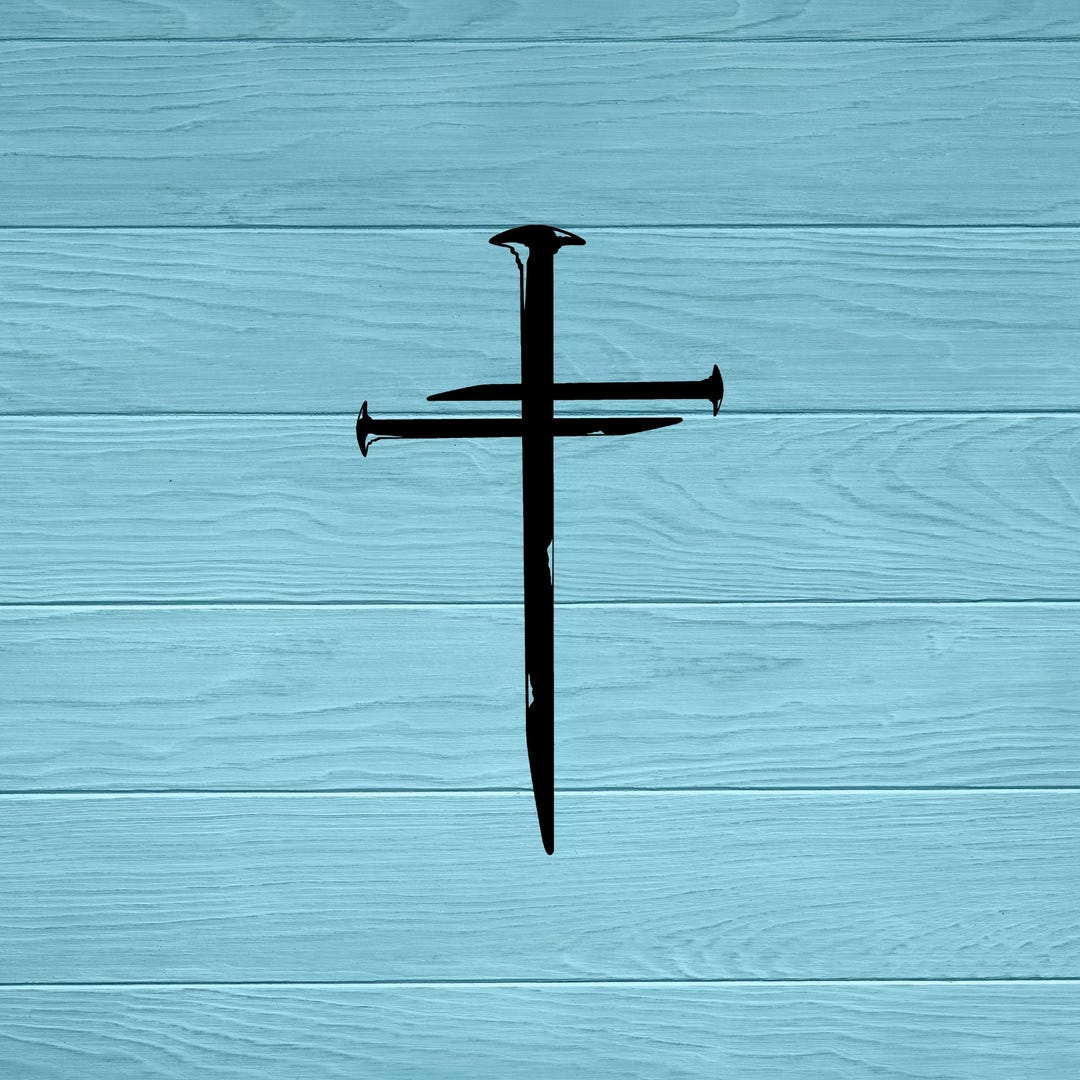 Cross Decal/christian Cross Decal/cross Vinyl Decal/nail Cross/car ...