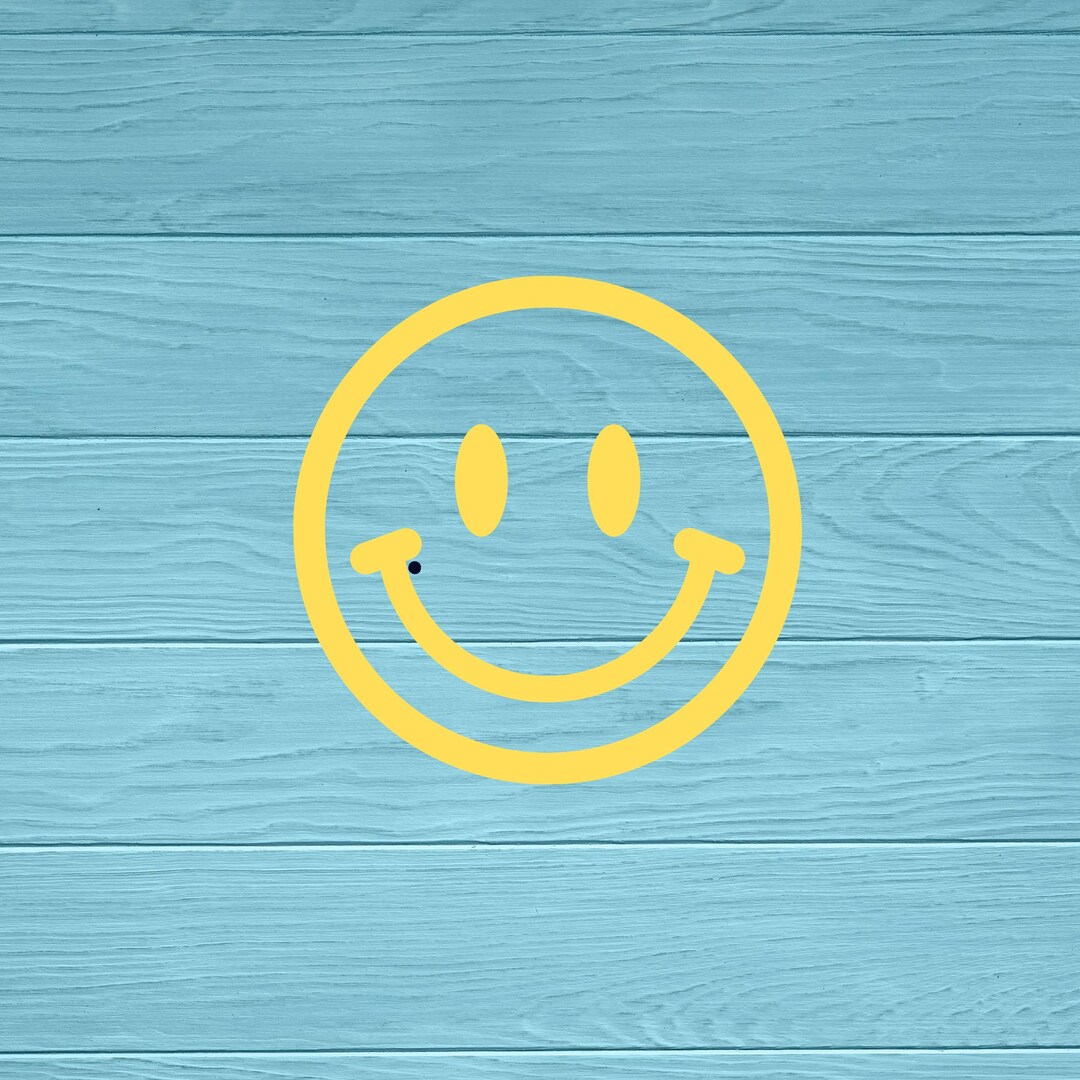 Happy Smiley Face Vinyl Decal Sticker | Emoji Smiley Face | Cute Decor ...