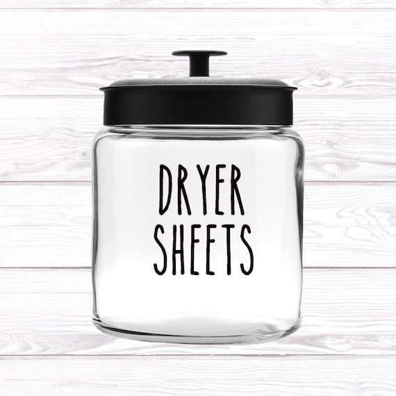 Dryer Sheets Decal Laundry Label Decals Bottle Labels | Etsy