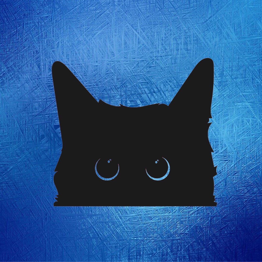 Cute Peeking Cat Vinyl Decal/pet Sticker for Car or Laptop/cat Sticker ...