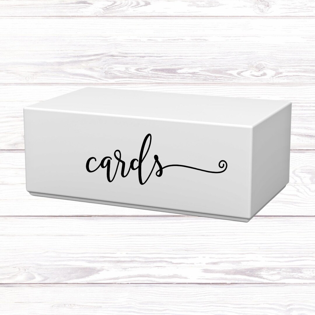 Card Box Decal Wedding Card Box Wedding Decor Vinyl Decal - Etsy