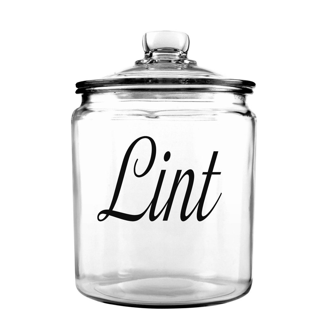 Lint Vinyl Decal / Laundry Room Decal / Lin Bin / Lint Box / Farmhouse ...