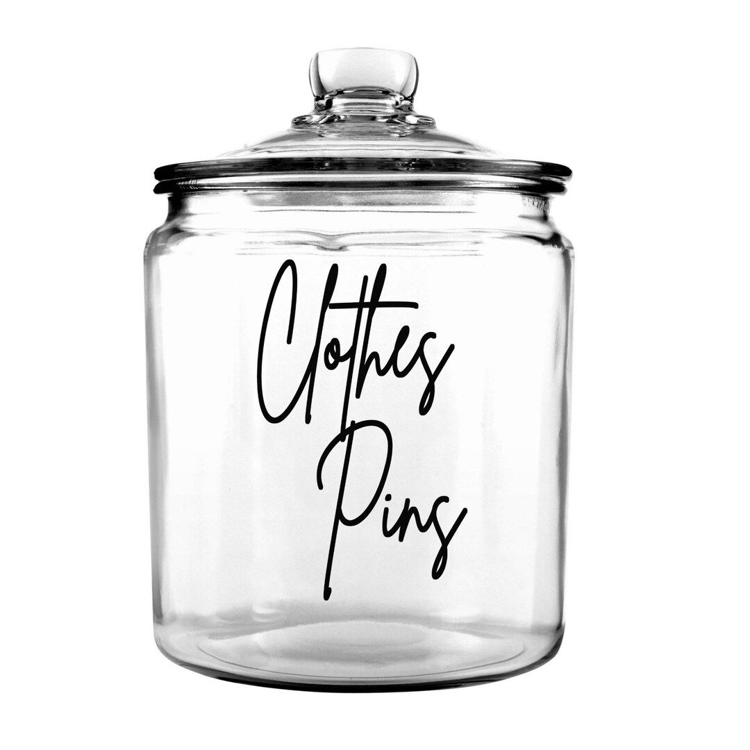 Clothespin Decal, Clothespins Stickers for Canisters, Clothespins ...