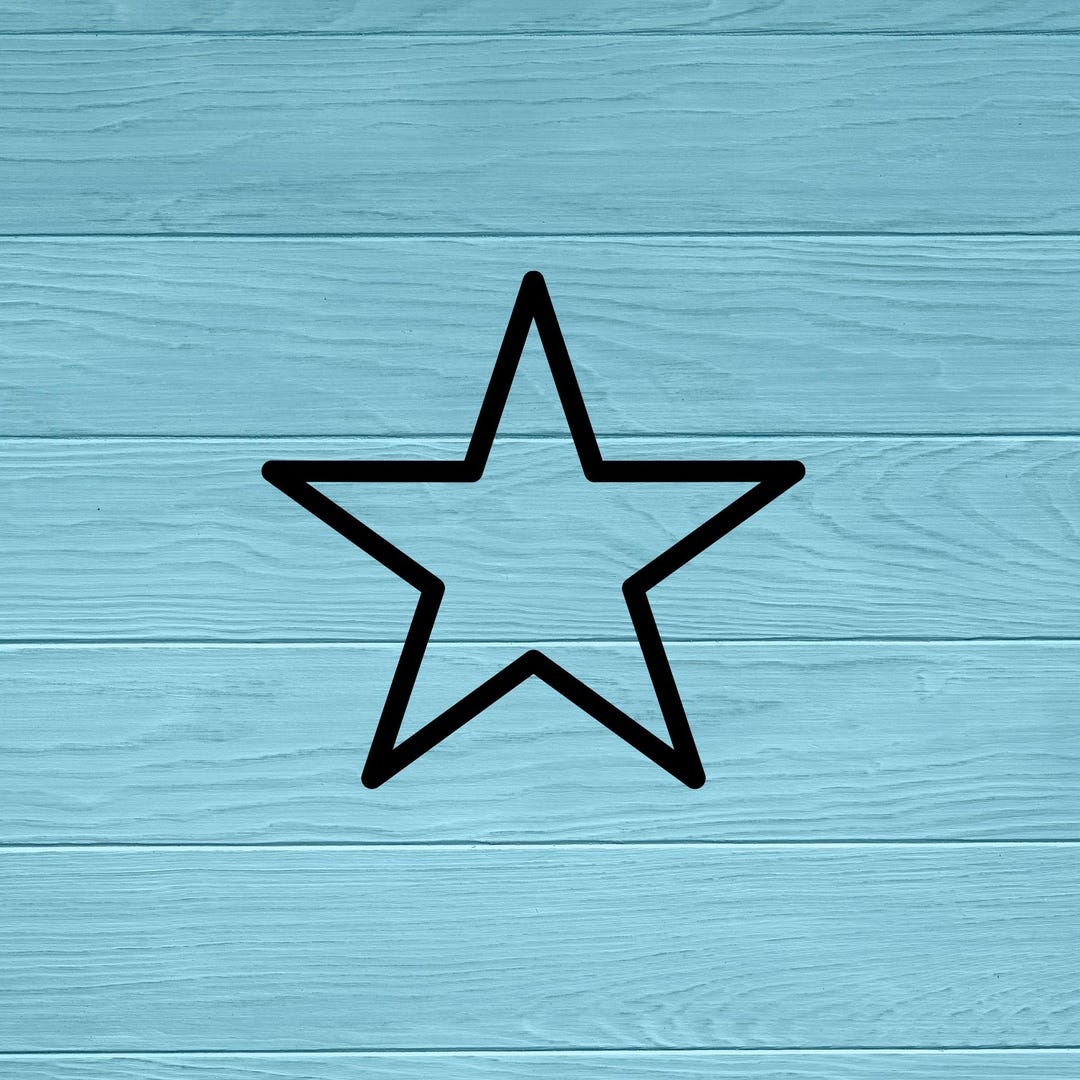Star Outline Vinyl Decal Sticker Car Laptop Wall Truck | Symbol ...