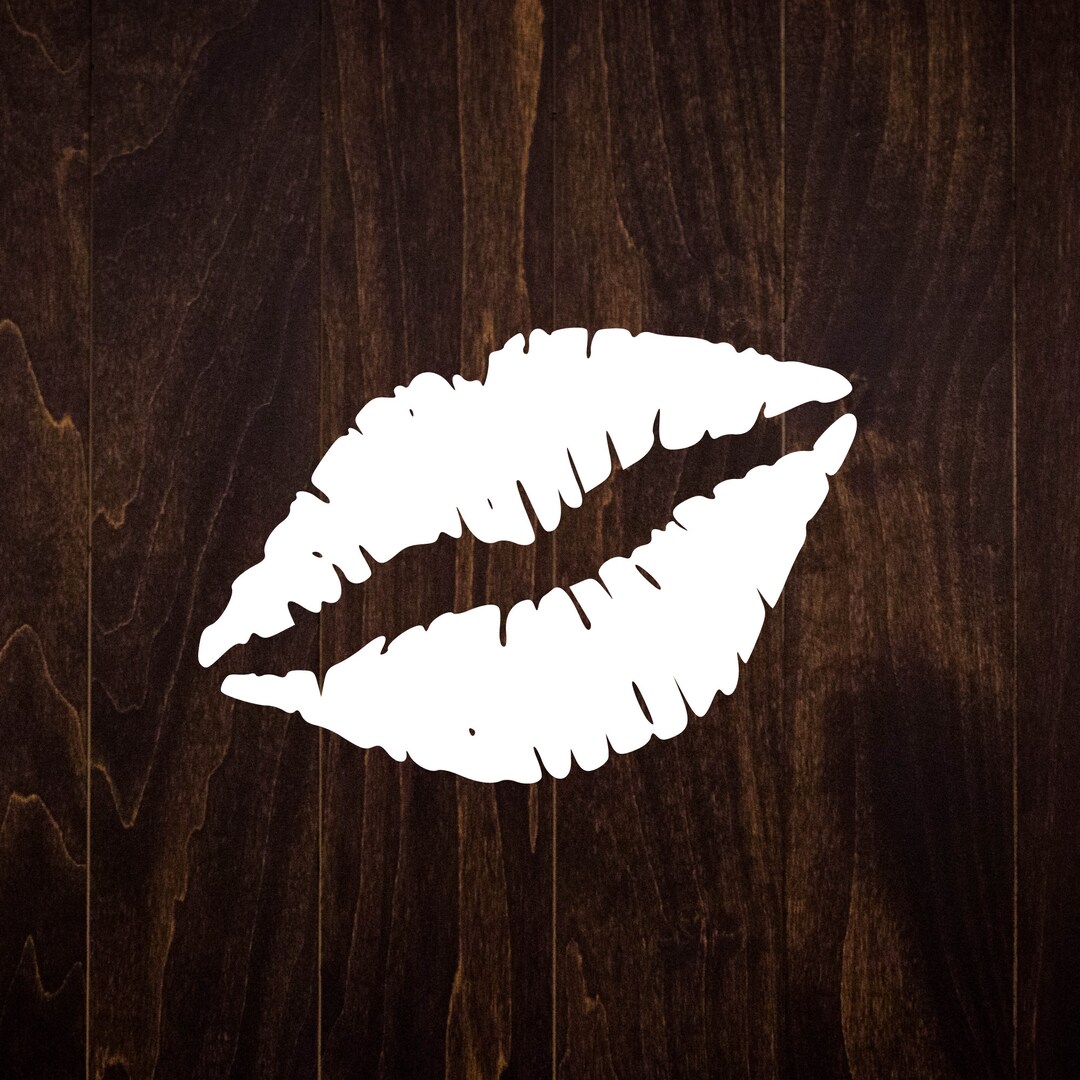 Lips Vinyl Decal, Sticker, Lipstick Kiss Decal, Red Lips Sticker, Sexy ...