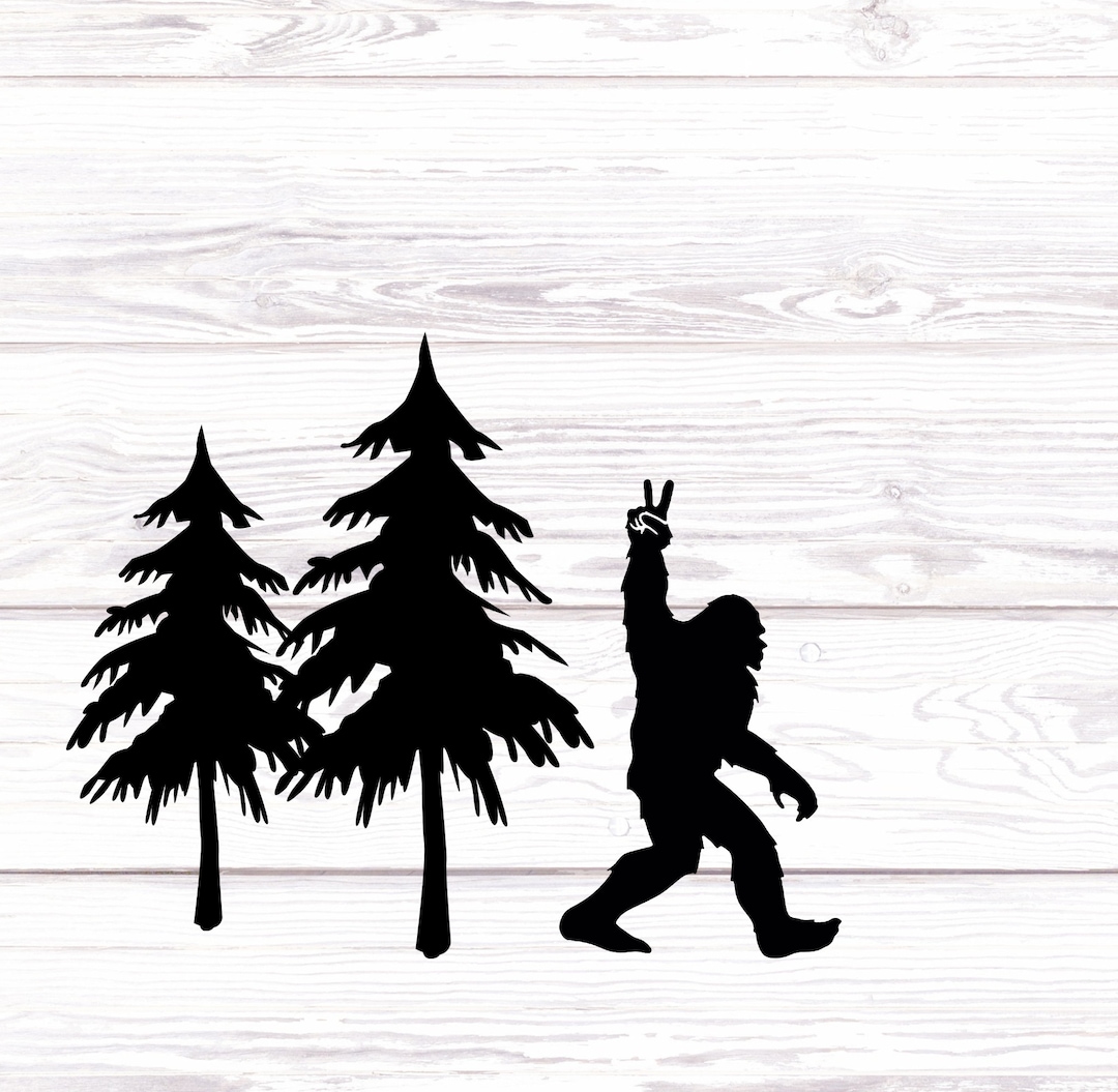 Bigfoot Decal/bigfoot Peace Sign Decal/sasquatch/bigfoot Sticker/car ...