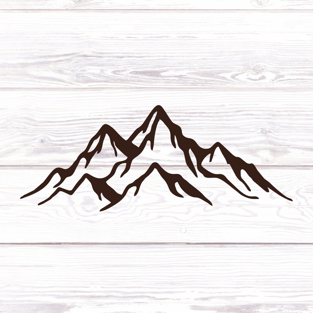 Mountain Range Vinyl Decal Sticker Truck Decal Adventure Awaits Outdoor ...