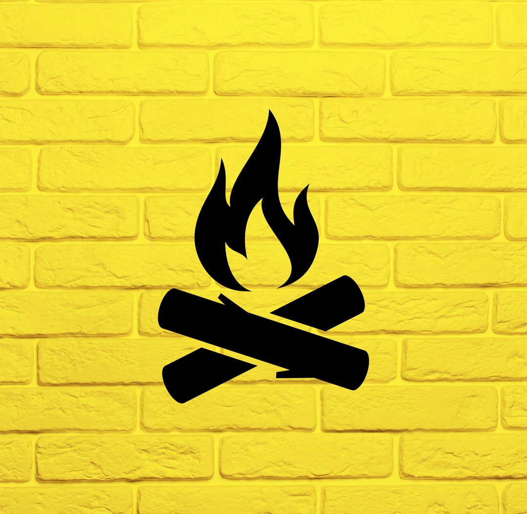 Camp Fire Decal Camping Decal Camper Decals Rv Decals Fire Pit Fire ...