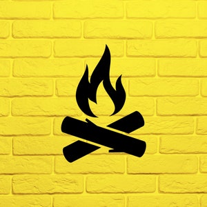 Camp Fire Decal Camping Decal Camper Decals Rv Decals Fire Pit Fire ...