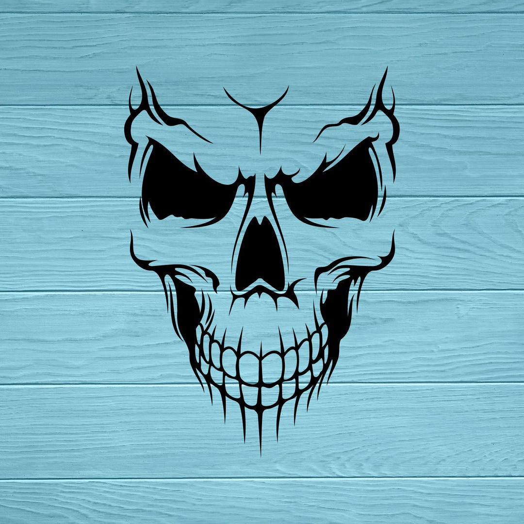 Skull Face Decal | Skeleton Sticker | Car | Laptop | Truck | Wall ...