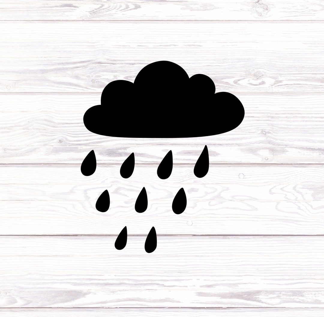 Rain Cloud Decal Sticker Cloud Wall Decal Storm Cloud - Etsy