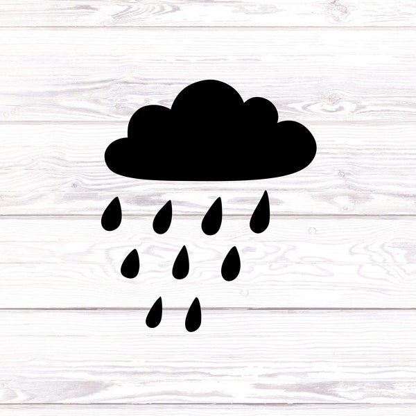 Rain Cloud Decal - Etsy