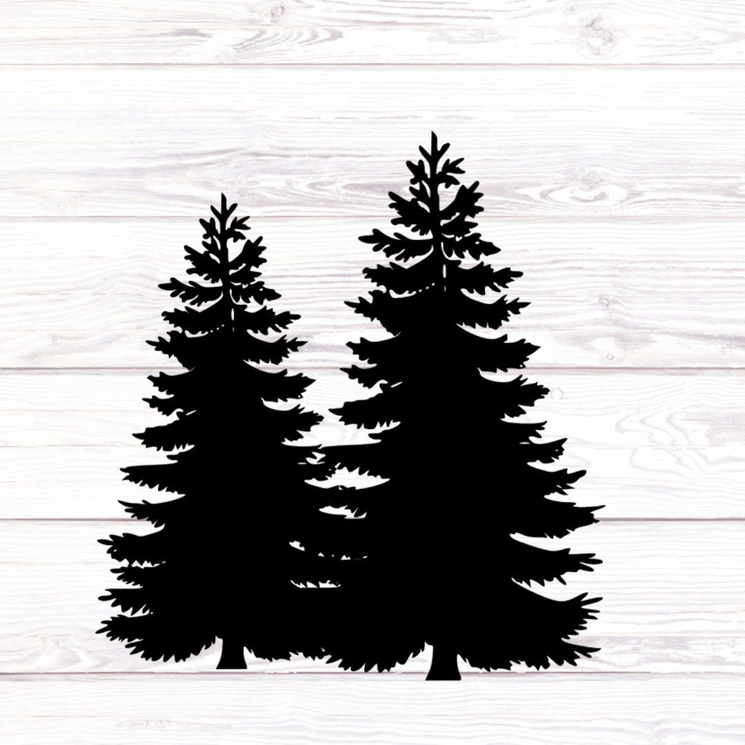 Evergreen Tree Vinyl Decal / Christmas Tree Decal / Pine Tree Sticker ...