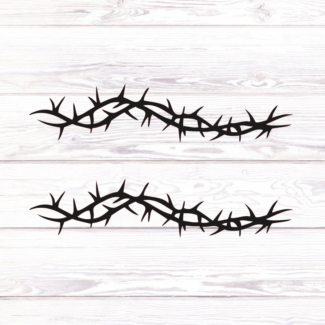 Barb Wire Decal Barbed Wire Car Decal Barbed Wire Decor Fence Goth Car ...