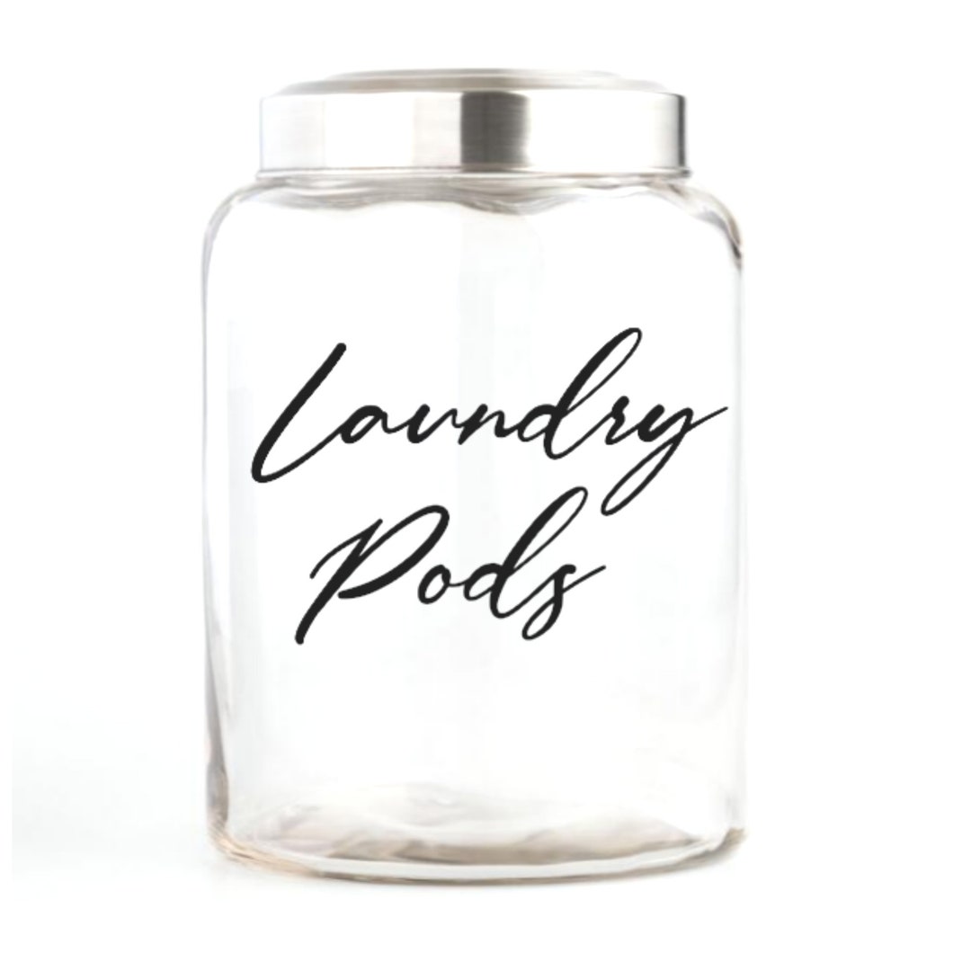 Laundry Pods Vinyl Decal / Laundry Room Decal / Detergent Decal ...