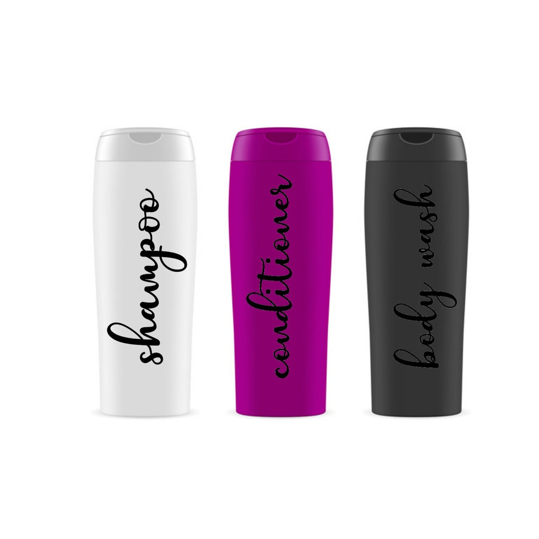 Shampoo Conditioner Body Wash Stickers, Bathroom Labels, Shampoo Label ...