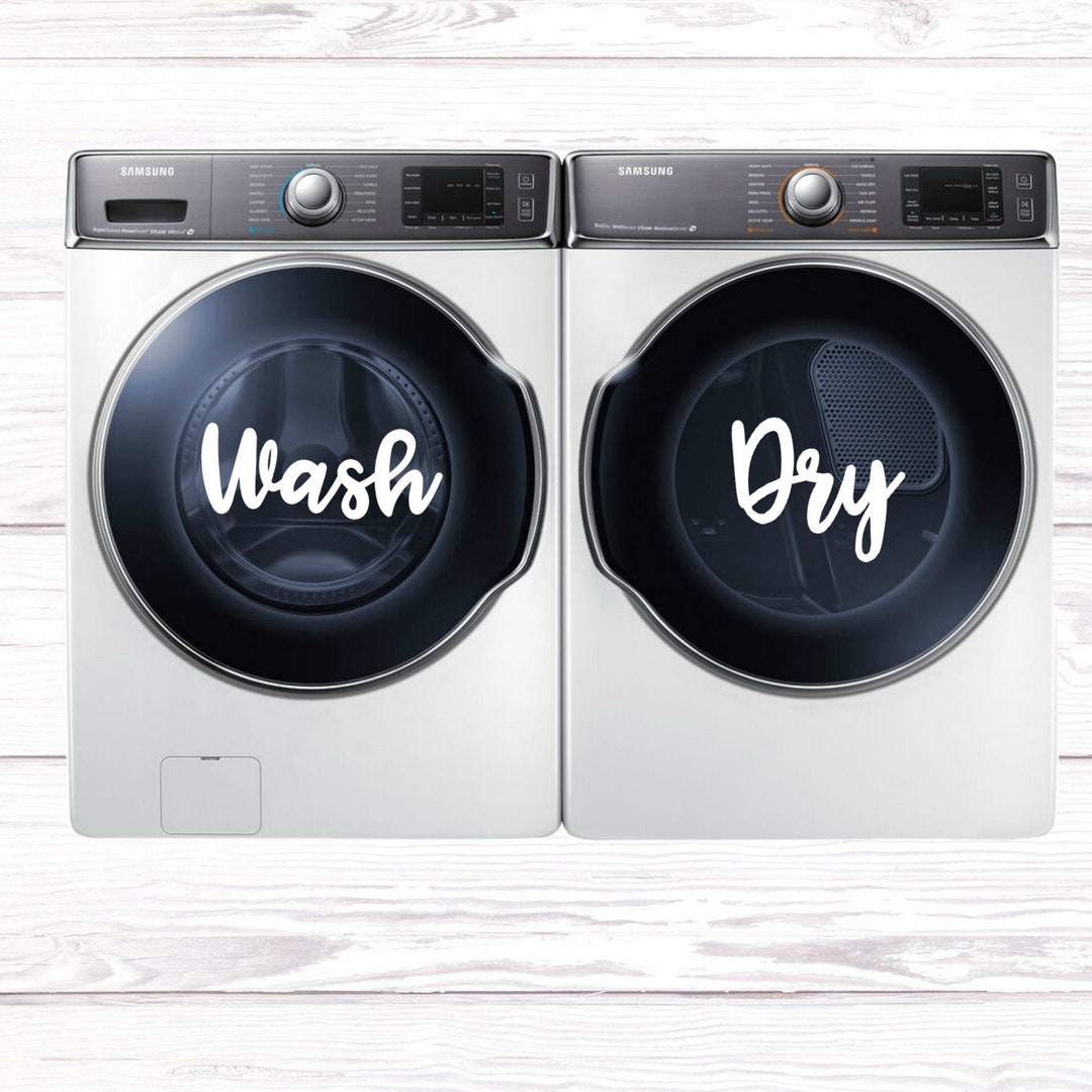 Washer Dryer Decals Wash and Dry Decal Wash Decal Dry - Etsy