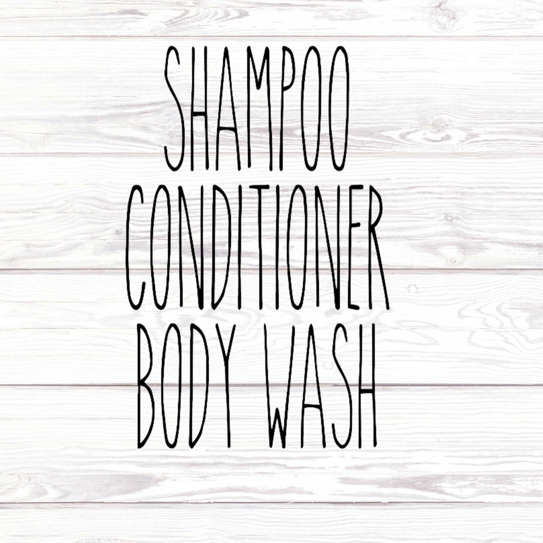 Shampoo Conditioner Body Wash Decals, Bathroom Bottle Decals, Bathroom ...