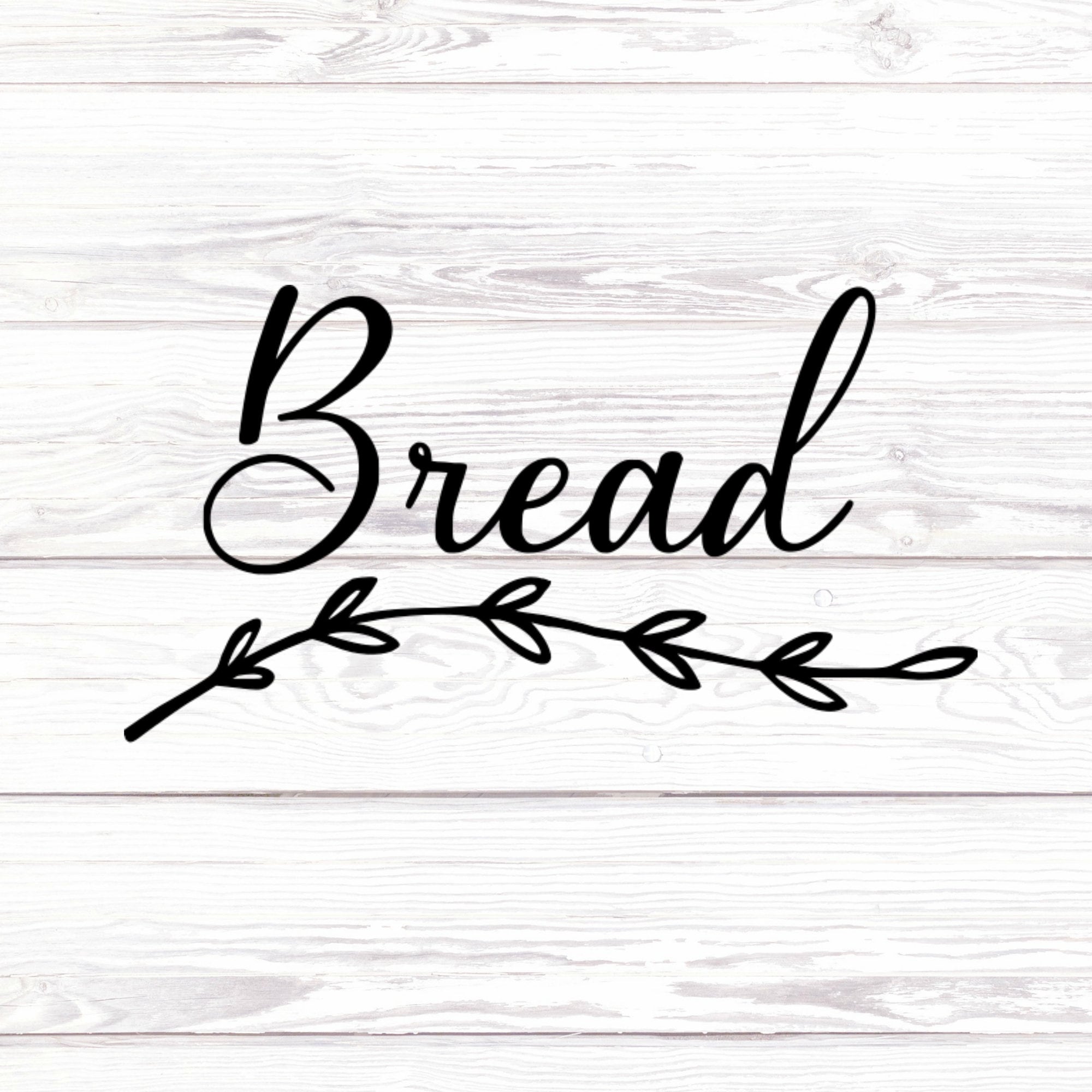 Bread Box Decal Bread Sticker Pantry Decal Bread Decal Wooden Bread Box ...