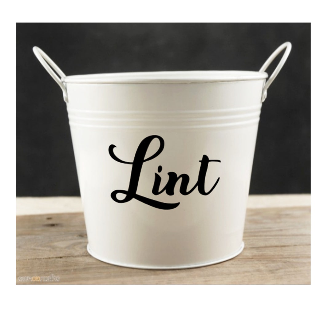 Lint Vinyl Decal | Lint Sticker | Laundry Room | Wall | Lint Container ...