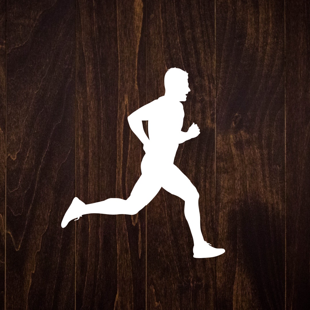 Man Running Decal, Car Decal, Wall Decal, Vinyl Decal, Water Bottle ...