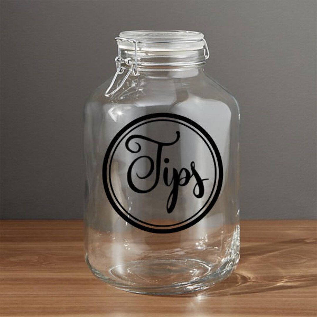 Tip Jar Decal, Money Jar Decal, Money Jar Decal, Coin Jar - Etsy