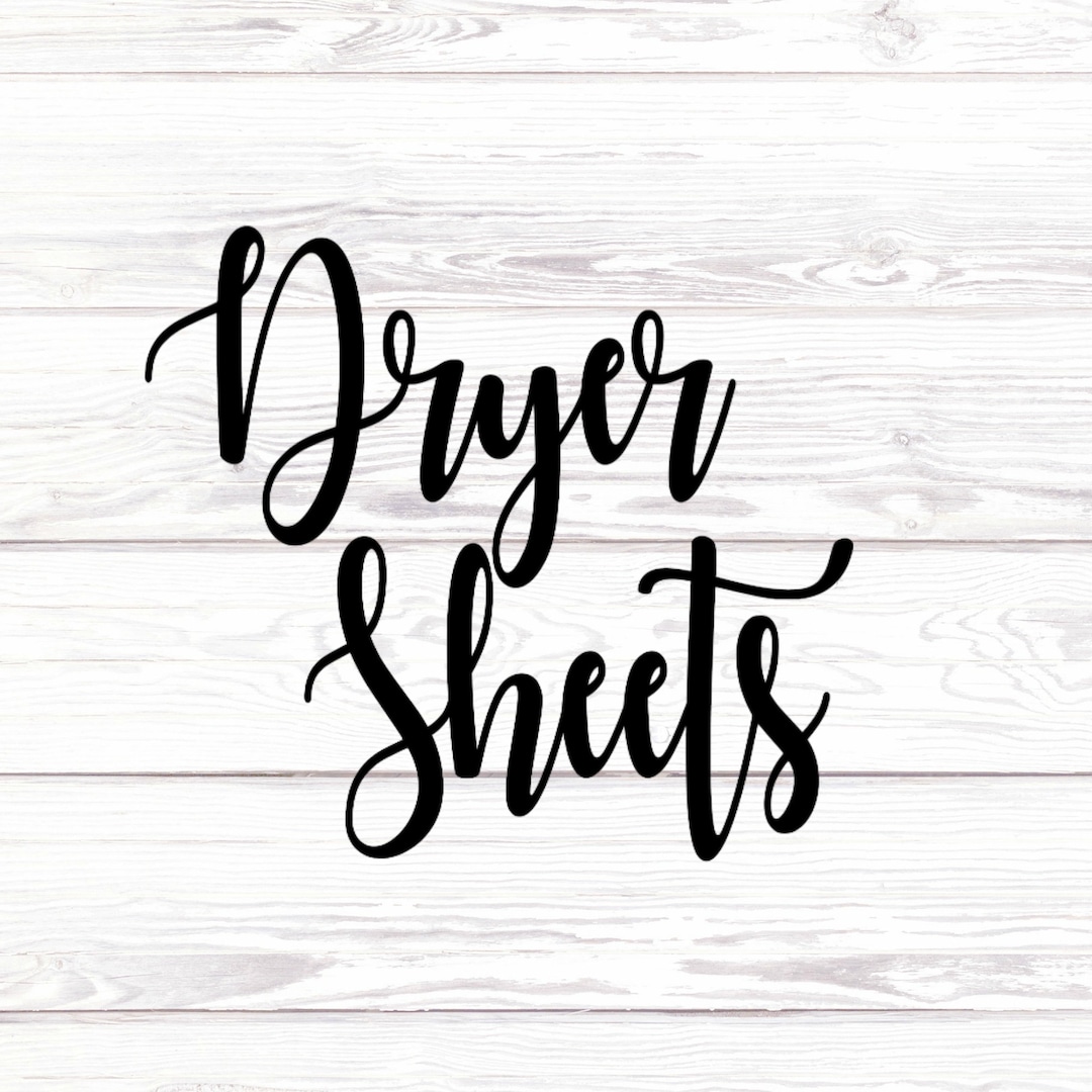 Laundry Room Dryer Sheets Label Decals - Etsy