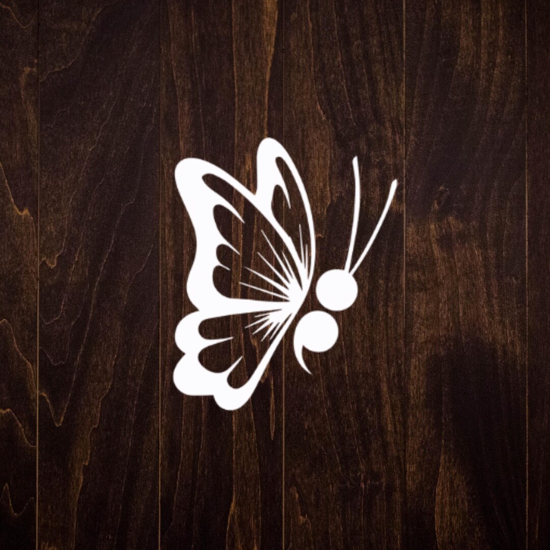 Butterfly Decal/semi Colon Decal/car Decal/bumper Sticker/vinyl Decal ...