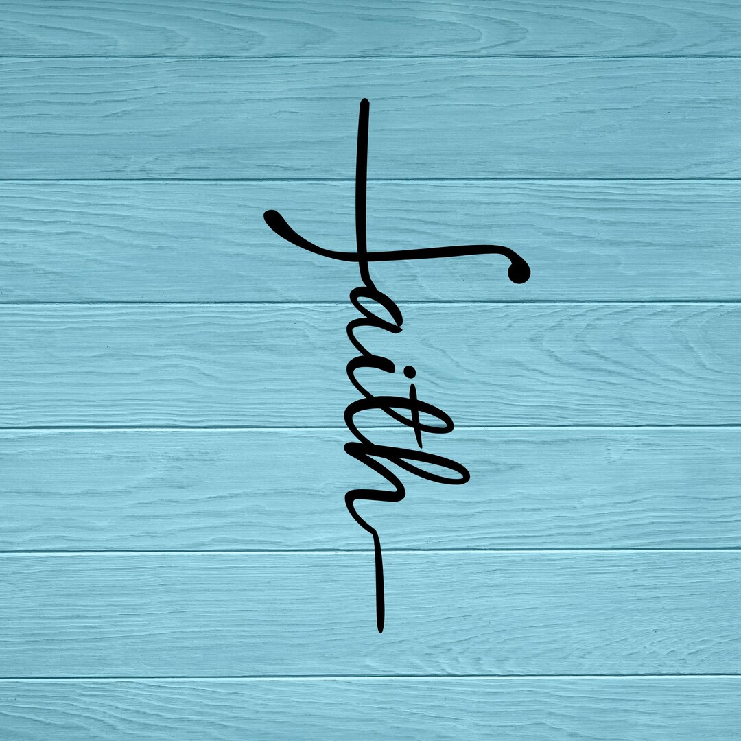Faith Cross Vinyl Decal, Faith Sticker, Christian Decal, Car, Laptop ...