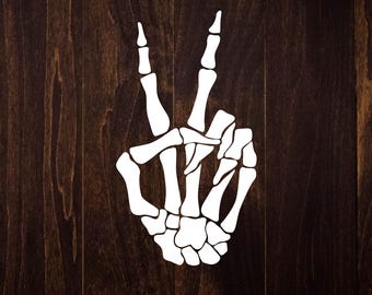 Skeleton Hand Peace Sign - Etsy