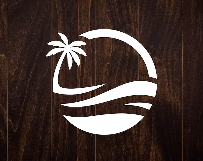 Ocean Big Wave Decal, Beach Decal, Hawaiian Decal, Surf Decal, Beach ...
