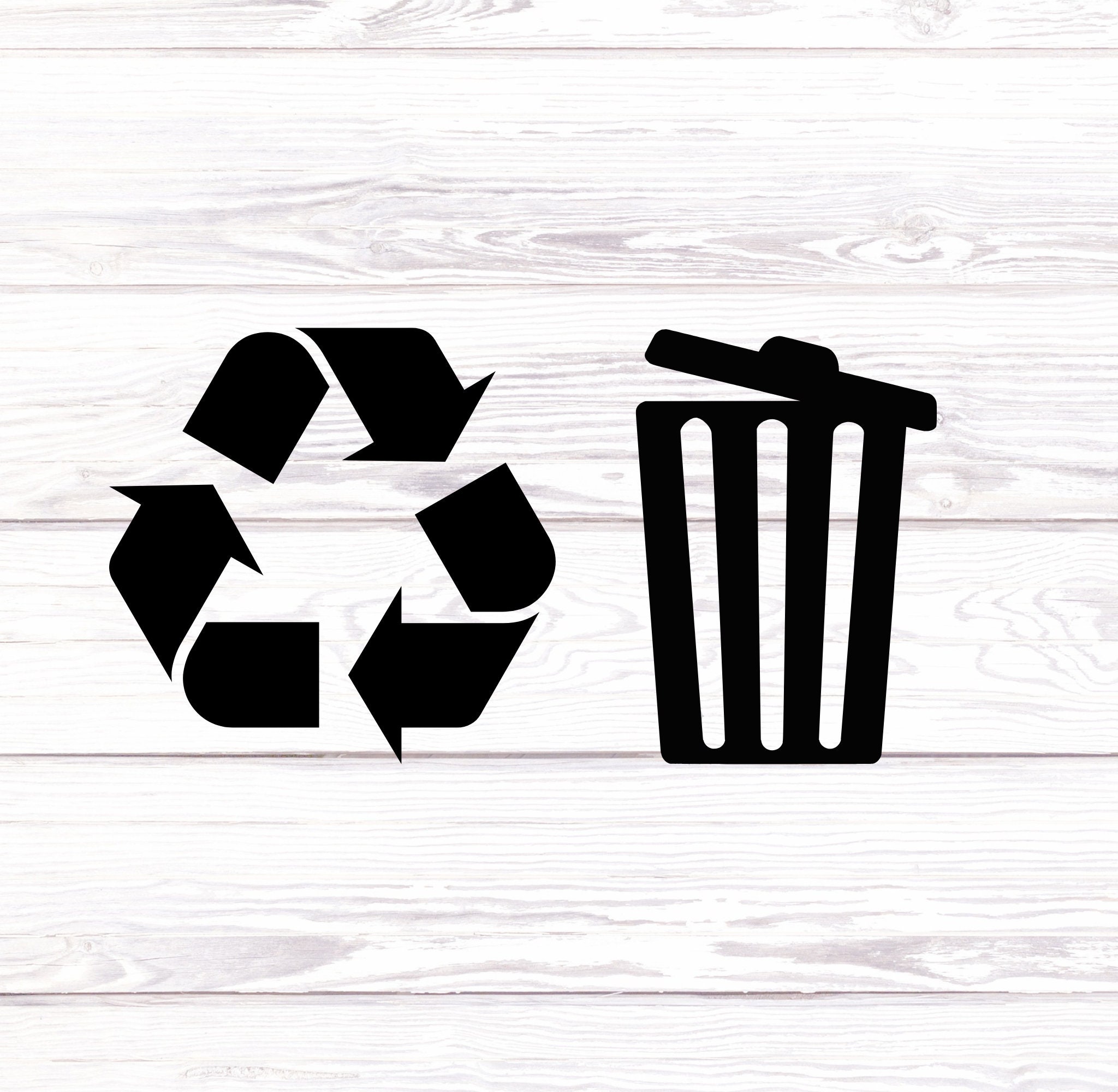 Trash and Recycle Stickers Trash Can Sticker Label Decals - Etsy Canada