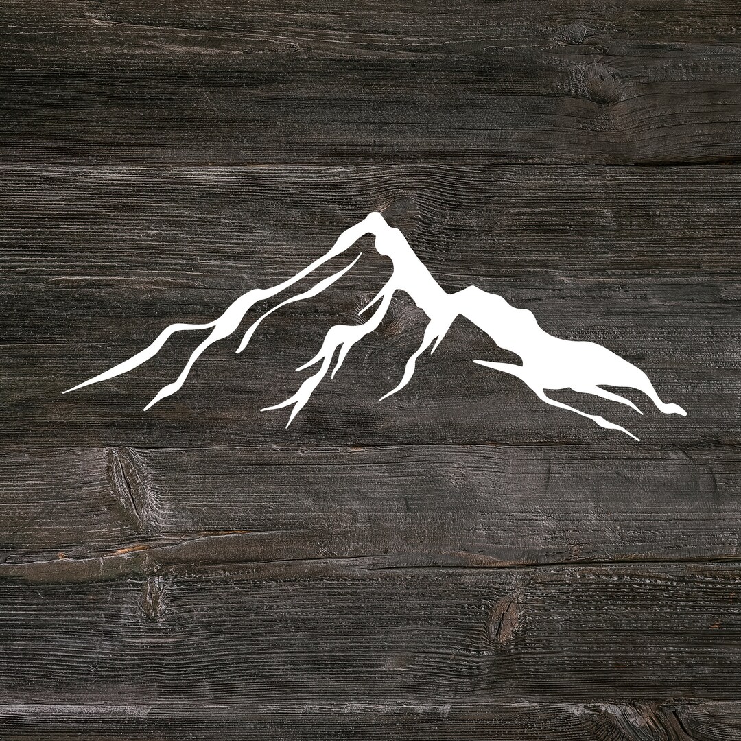 Mountain Decal Mountain Wall Decal Mountain Sticker Nature Decal Jeep ...